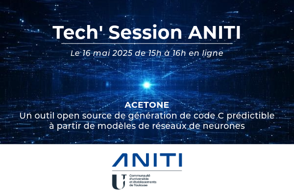 Nouvelle Tech'Session ANITI le 16 mai 2025 de 15h à 16h en visio